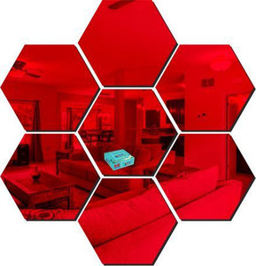 SWATI ART GALLERY 17.78 cm 7 Hexagon 10 Butterfly Red -801 Self ...