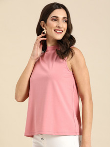 all about you Casual Solid Women Pink Top - Buy all about you Casual ...