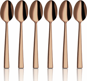 Shri & Sam Lotus Plain Rose Gold PVD Coating Desert Spoon Stainless ...