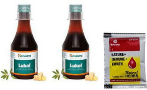 himalaya Lukol Syrup 200ml (pack of 2) with naturelite immunity kwath ...