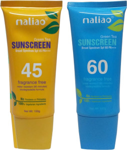 maliao Sunscreen - SPF 50 PA+++ Green Tea Sunscreen 45PA+++ and 60PA ...