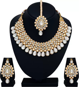 AVIKSHA CREATIONS Mother of Pearl, Alloy Gold-plated Gold, White ...