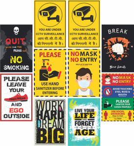 Anne Print Solutions® Cctv surveillance Poster No Smoking Poster Extra ...