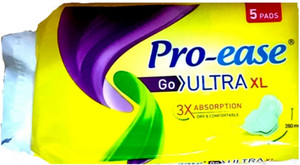 Pro-ease GO ULTRA XL 5 PADS YELLOW PACK OF 1 Sanitary Pad | Buy Women ...