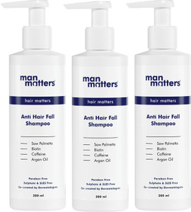 Man Matters Anti Hair Fall Shampoo for Men | DHT Blocker | Sulphate ...