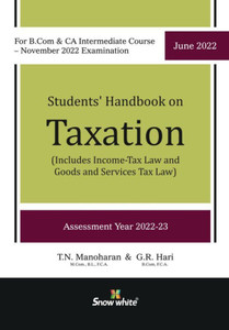 Snow white Students Handbook on Taxation CA Intermediate Old and New ...