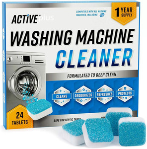 Active plus Washing Machine Cleaner Descale Deep Cleaning Tablets Dish ...
