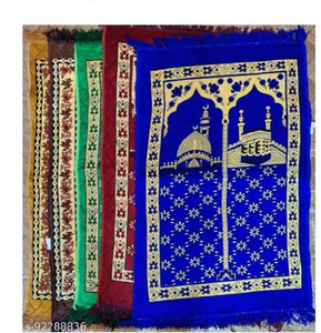 Om Phool Batti Velvet Prayer Mat - Buy Om Phool Batti Velvet Prayer Mat ...