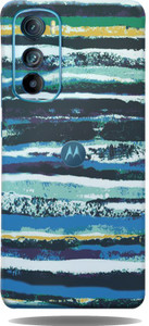 Skins Factory Texture Blue Mobile Back Skin And Guard, Moto Edge 30 ...