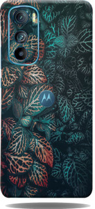 Skins Factory Blue Leaves Mobile Back Skin And Guard, Moto Edge 30 ...