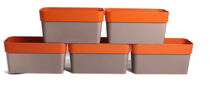 harshdeep HARSHDEEP set of 5 Arty Rectagle (28x14) cm indoor plant pot ...