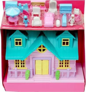 Tricolor House Play Set Doll House Set Multicolor - House Play Set Doll ...