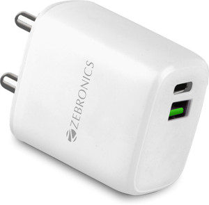 ZEBRONICS 20 W 3 A Wall Charger for Mobile - ZEBRONICS : Flipkart.com