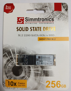 Simmtronics M.2 2280 SATA 6GB/S SSD 256 GB Laptop Black M.2 Internal ...