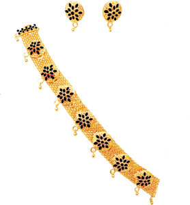 balaji gold Copper Gold-plated Black, Gold Jewellery Set Price in India ...