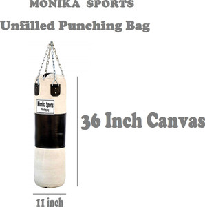 Monika Sports Unfilled 3 Feet Strong Heavy Canvas /Punching Bag Hanging ...
