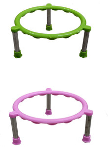 Cozfrin Stainless Steel Leg Pot Stand Virgin Plastic flower Plant Pot ...