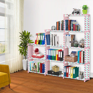 Zooper Mini Flower Print 12 Layer Simple Bookshelf/Multipurpose Rack ...