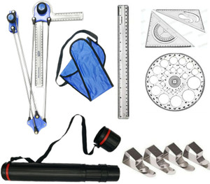 Book birds Mini drafter, Sheet holder box, set squares, Pro circle ...