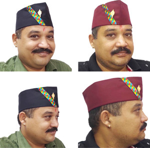 PAHADIFRESH Traditional Uttarakhand Topi Modi Cap Black + Mahroon Price ...