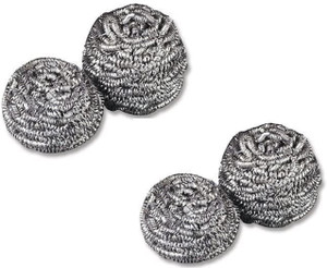 B S NATURAL Pure Stainless Steel Scrubber for Clean Dishes,Pots Pans ...