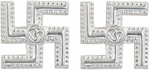 jewelleryhut 925 Pure Silver (Chandi) Sterling Silver Swastik for Puja ...