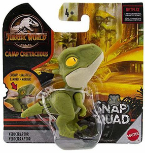 Jurassic World Camp Cretaceous Snap Squad Green Velociraptor Figure ...