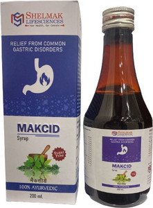 Shelmak Lifesciences Makcid Herbal Antacid Syrup (200ML) A Balanced ...