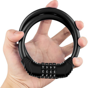 keycraze Bike Combination Lock 4 Digit Security Resettable Self Coiling ...