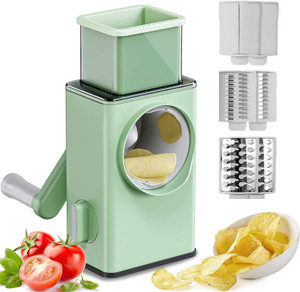 XXSSIER Rotary Cheese Grater Grinder with Handle, Heavy Duty Manual ...