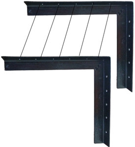 Q1 Beads Steel Wall Cloth Dryer Stand 2Pcs Heavy Duty Wall Mount ...