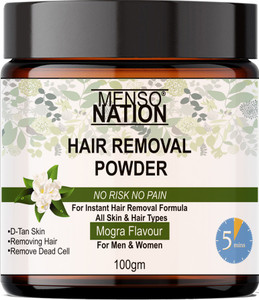 Mensonation Hair Removal Powder Removes Hair & Dead Skin cells. (MOGRA ...