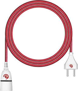 ezoubuy Bulb Holder with 5 Meter Red Extension Cable & 2-Pin Plug for ...