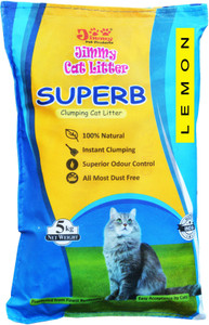 Jimmy Cat litter superb lemon fragrance 5 kg Pet Litter Tray Refill ...
