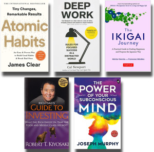 Atomic Habits + Deep Work + The Ikigai Journey + Rich Dad's Guide To ...