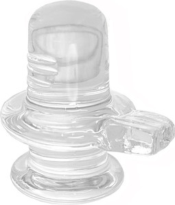 FOBHIYA Crystal Clear Sphatik Shivling Statue, Holy Spiritual Crystal ...