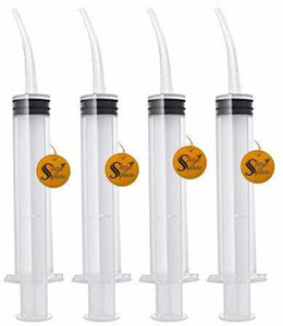 Sage Square Disposable Dental Irrigation Utility Syringe with Curved ...