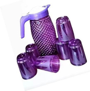 waheguru 1.5 liter purple water jug with 6 glasses set-plastic made ...