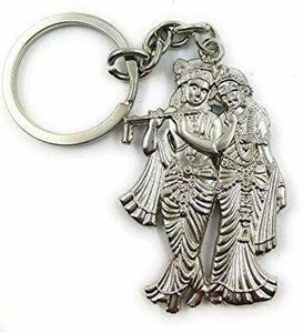 IMPECT.E Metal Lord Radha Krishna with Flute Dual Side Keychain Key ...