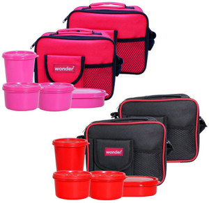 Flipkart.com | Wonder Plastic Tango 4 Lunch Box, 4 Pc, 2 containers ,1 ...