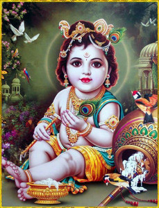 LORD KRISHAN MODERN POSTER (12X18 INCH) Paper Print Paper Print Paper ...