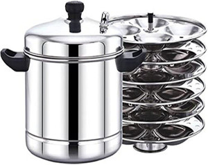 MANAU idly cooker 6 plates (1 plate 6 cavity) , 24 idli cooker Standard ...