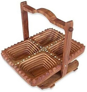 MODERNCOLLECTION Wooden Spring Tray Brown Tray Price in India - Buy ...