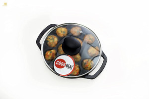 COOKBEAT Cast Iron Paniyaram appam pan, Paniyarakkal, 12 Cavity ...