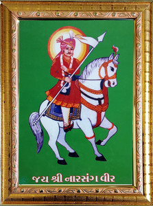 Shyam Framing Art Jay Shree Narsang Veer Religious Frame Price in India ...