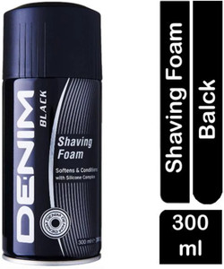DENIM Black Shaving Foam 300 ml Price in India - Buy DENIM Black ...