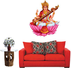 SRD 88.9 cm 35” Maa Saraswati wall Sticker for Living Room Office Self ...
