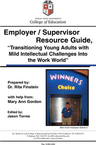 Employer/Supervisor Resource Guide: Buy Employer/Supervisor Resource ...