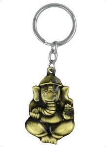 AFH Maha Ganesha Antique Gold Religious Key chain for Gifting Key Chain ...