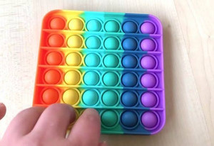 PoshPaperie Square popit for children’s learning toy in rainbow( pack ...